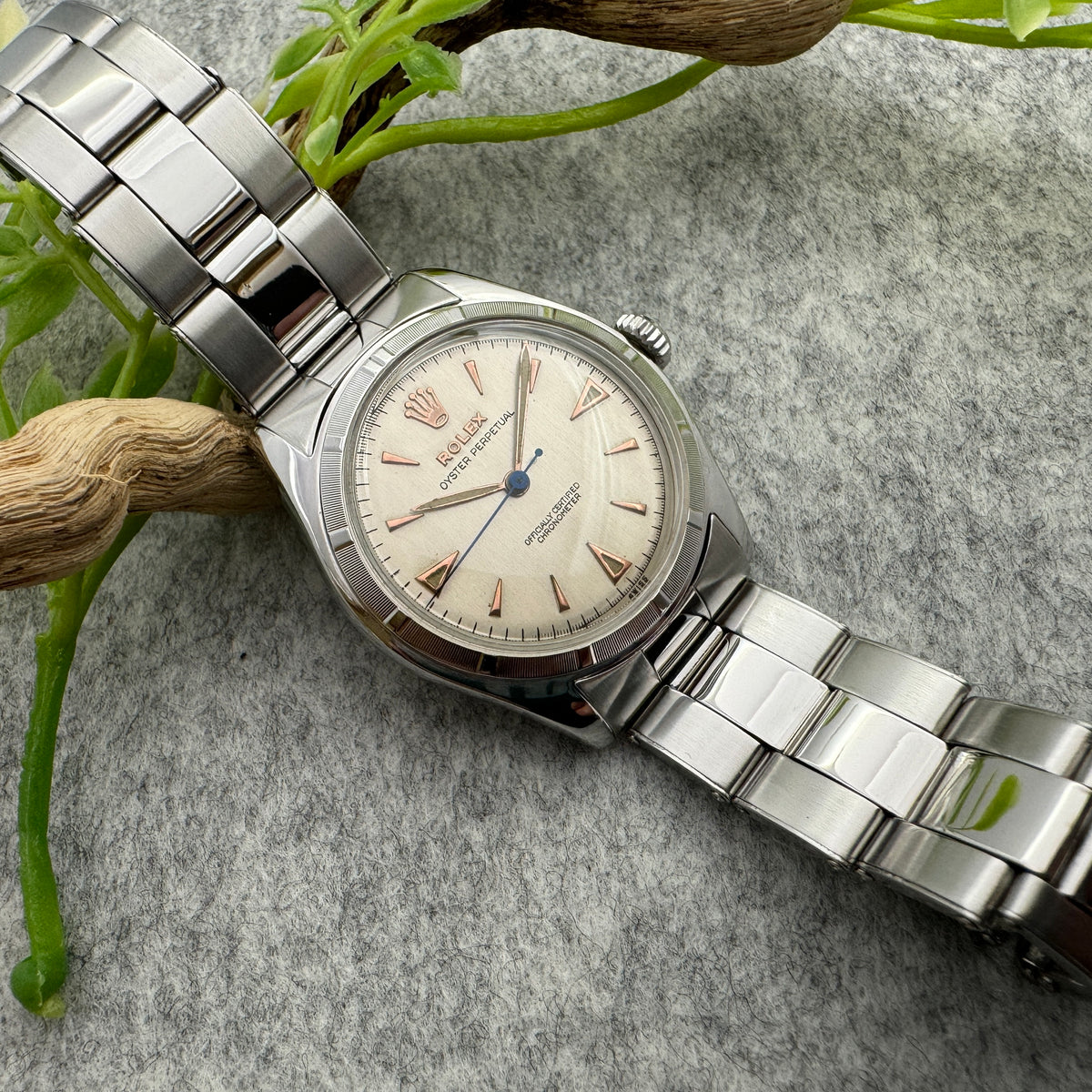 Rolex ロレックス オイスターパーペチュアル バブルバック Ref.6107 自動巻 51年製 USエクステンションブレス ...